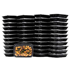 28 oz Reusable Food Storage 25 Pack Containers with Lids by EcoQuality – Rectangular BPA Free Freezer, Microwave & Dishwasher Safe – Airtight & Watertight Stackable, Lunch Meal Prep, To-Go, Bento Box