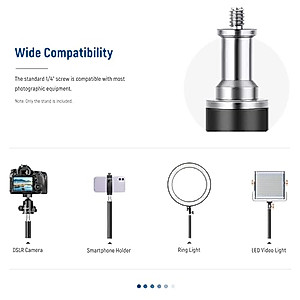 NEEWER Camera Desk Mount with C Clamp, 2 Pack 13.8"-23.6" Adjustable Desktop Light Stands with 1/4" Ball Heads Cold Shoe Adapters Long Handles for Webcam DSLR Camera Monitor Ring Light, Max Load 5kg