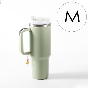 MOTAIN Letter Charm Accessories For Stanley Cup,Hollow Letter Name Id Letter Handle Charm,Personalized Water Cup Handle Identification Letter Char(M)