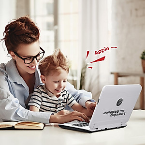 LESHITIAN Kids Laptop - 80 Learning Modes to Learn Alphabet, Words, Mathematics, Play Games and Music - Toy for Children Ages 5+