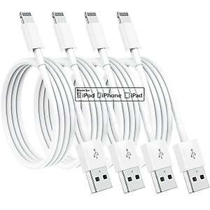 4 Pack [Apple MFi Certified] Apple Charging Cables 3ft, iPhone Chargers Lightning Cable 3 Foot, Fast iPhone Charging Cord for iPhone 14/14Pro/13/13Pro/12/11/11Pro/11Max/ X/XS/XR/XS Max/8, ipad(White)