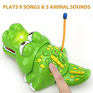 TOY Life Crocodile Remote Control Cars for Toddlers Boys Girls 3-5 4-7, Toddler RC Car Toys Gifts for 2 Year Old Boys, Kids Baby Remote Control Toy Cars, Race Car Toys, Alligator Toy