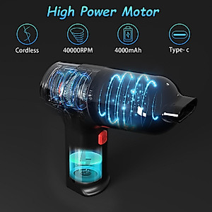 Goweto 3-in-1 Keyboard Vacuum Cleaner - Compressed Air Duster- Mini Vacuum- Computer Vacuum Cleaner- Canned Air Spray