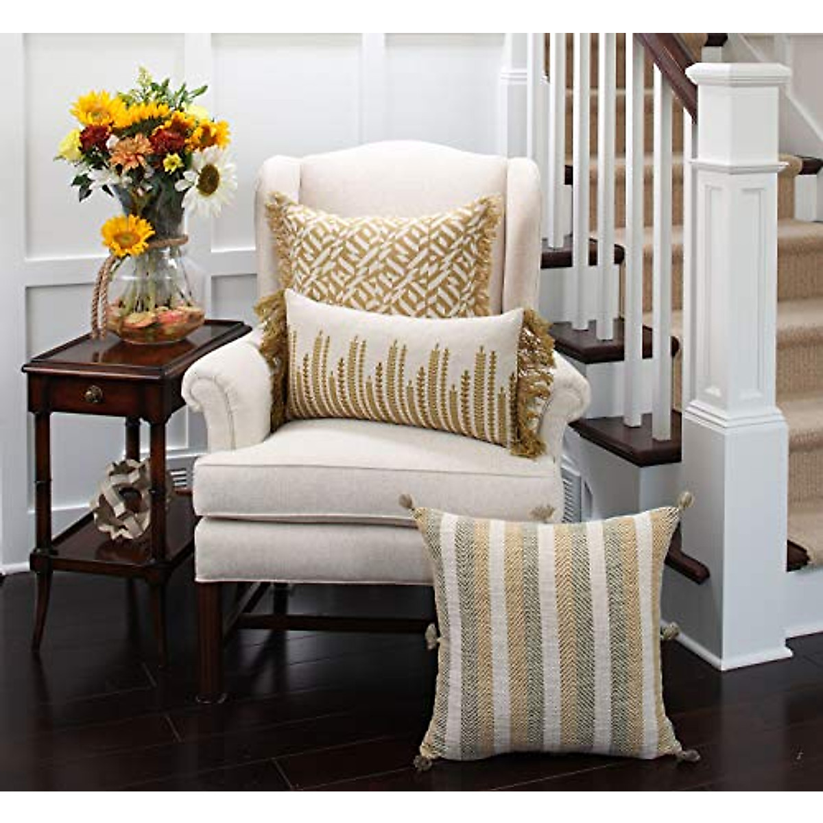 Pillow Perfect Indoor Alpine Gold Throw Pillow, 23 X 11.5 X 5, Yellow