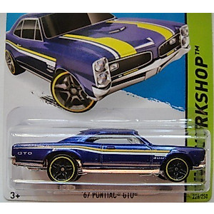 Hot Wheels, 2015 HW Workshop, '67 Pontiac GTO [Metallic Blue] Die-Cast Vehicle #228/250
