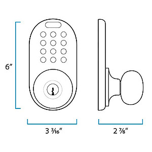 MiLocks DKK-02SN Indoor Electronic Touchpad Keyless Entry Door Lock, Satin Nickel