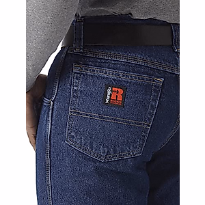 Wrangler Riggs Workwear mens Relaxed Fit Five Pocket jeans, Antique Indigo, 38W x 30L US