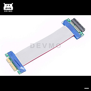 DEVMO PCI-Express 4X Riser Cable Premium PCI-E Port Extension Extender Card 19CM