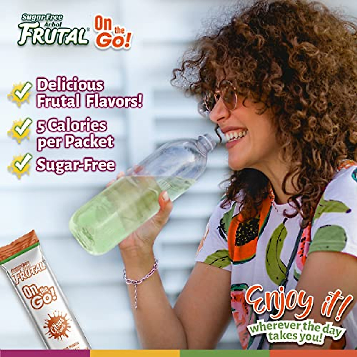 Powdered Drink Mix Variety Pack, Sugar Free! – Fruity flavors - Summer Colada, Tangy Limeade, Citrus Punch & Tropical Berries Packets (30 Count of Stick Packs) - Frutal On-The-Go!