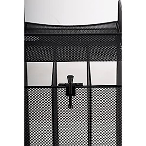 Safco Products Onyx Mesh 2 Tray/6 Sorter. School, Office, Home Desktop Organizer - Durable Steel Mesh Construction - Space-Saving Functionality - 13x13.3x11.4" - Black Powder Coat Finish