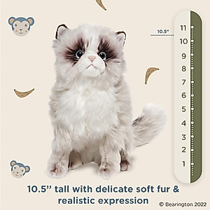 Bearington Tasha The Himalayan Stuffed Cat, 10.5 Inch Kitten Stuffed Animal