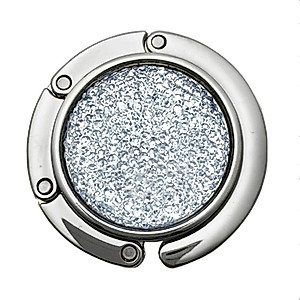 Nyicey 4pcs Purse Hook Foldable - Folding Handbag Table Hanger-Bag Hanger Collection-Desk Hooks for Purse (Pink+Purple+2white)