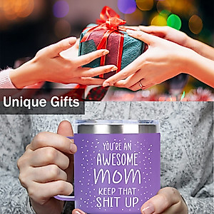 Mom Birthday Gifts from Daughter Son Husband Mother Day Gift for MOM Grandma Wife Best Mom Ever Gifts Birthday Gifts for Women Funny Unique Travel Coffee Mug Mom Tumbler Cup Gift for Mother in Law