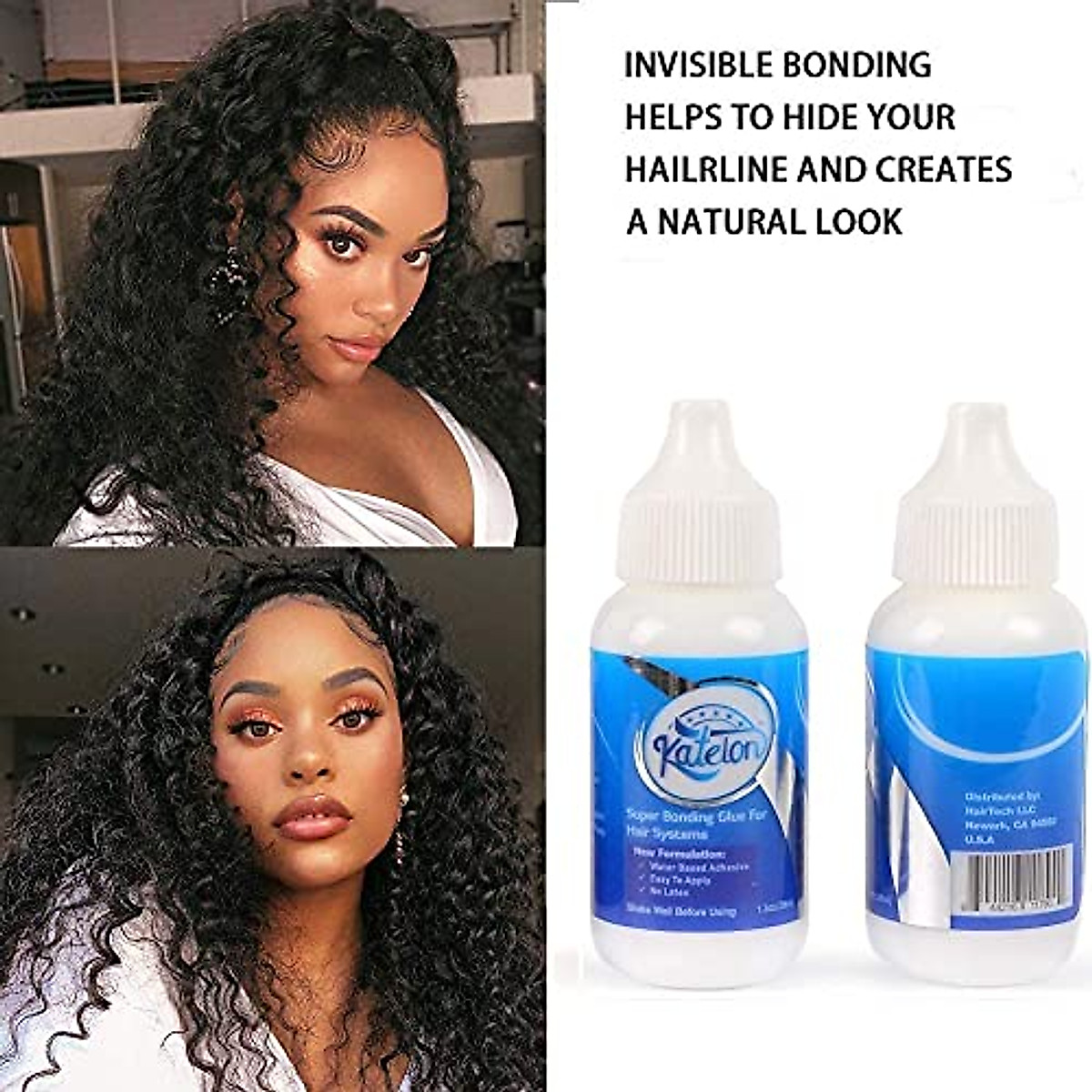 Lace Wig Glue Hair Replacement Adhesive Hair Glue - 1.3oz - Hair Invisible for Wig Lace Wigs Glue Waterproof Lace Front Wig Glue for Wigs, Transparent Lace Adhesive for Hair Replacement(1 Bottle)