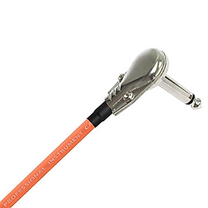 Audioblast - 6 Units - 6 Inch - HQ-1 (Orange) - Ultra Flexible - Dual Shielded (100%) - Instrument Effects Pedal Patch Cable w/ ¼ inch (6.35mm) Low-Profile, R/A Pancake TS Plugs & Dual Staggered Boots