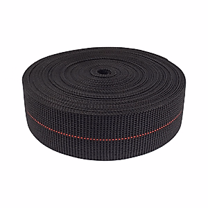 BambooMN Two-Inch Latex Elasbelt Webbing for Chair Repair - 40' Roll Black