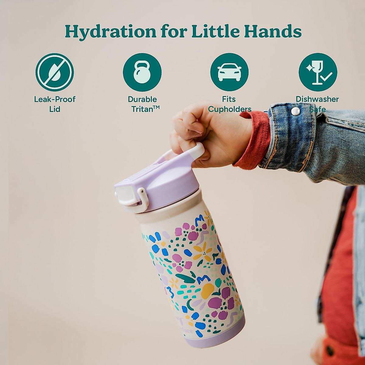 REDUCE 14 oz Hydrate Pro Stainless Steel Insulated Water Bottle - Flip Top Leak-Proof Lid, Dishwasher Safe, BPA-Free, Dual Wall Vacuum, Keeps Drinks Cold for 48 Hrs, Cup Holder Friendly - Galaxy