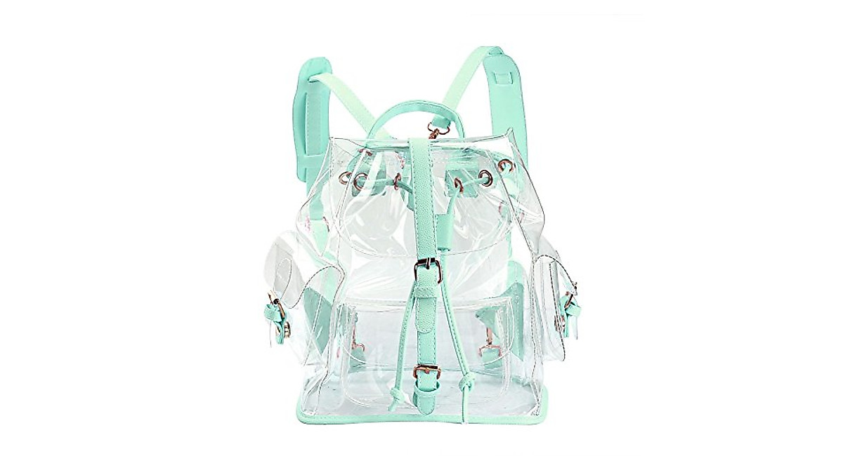 Zicac Green Clear Backpack – Stylish Stadium-Approved Transparent Bag