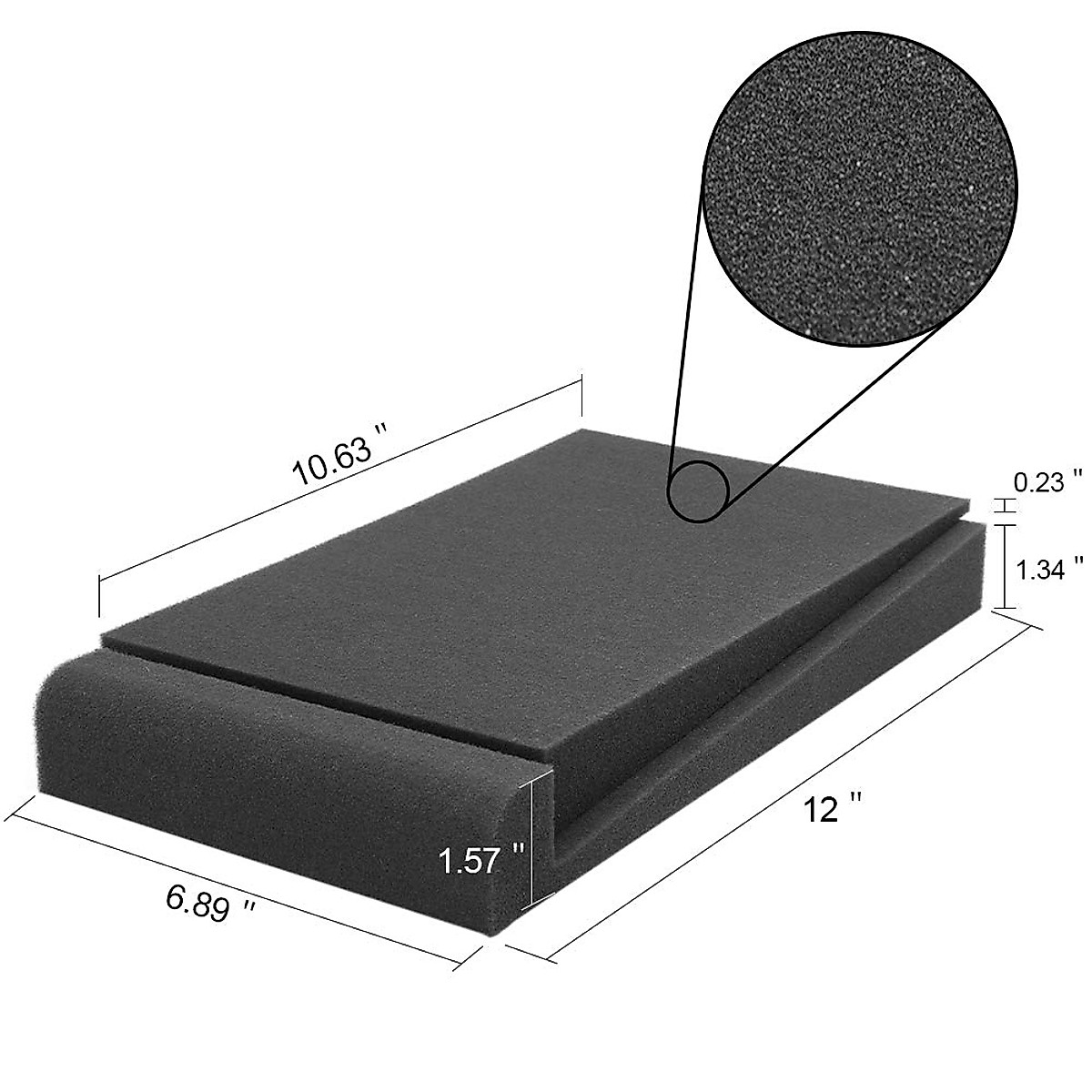 GUEQUITLEX Acoustic Isolation Pads,Studio Monitor Isolation Pads for 5'' Inch Speakers High Density Isolation Foam Pads The Most Suitable Acoustic Foams for Desktop Studio Monitor