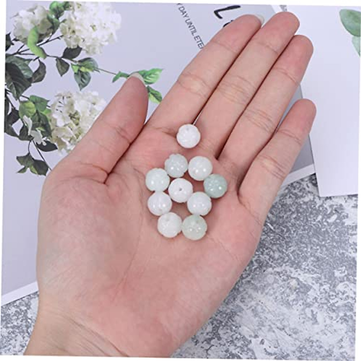 Didiseaon 10pcs Necklace Beads Necklace Kit Beading Kits Charms Gemstone Loose Beads Jade Beads Jewelery Making Beads Beading Jewelry Set Bracelets Scattered Beads Suite Lotus Beads Beadwork