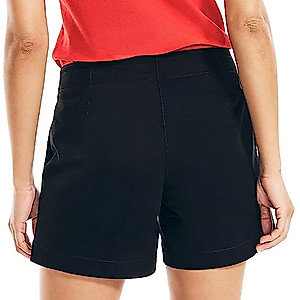 Nautica Womens Mid-Rise Cotton Shorts, Summer 5 Black