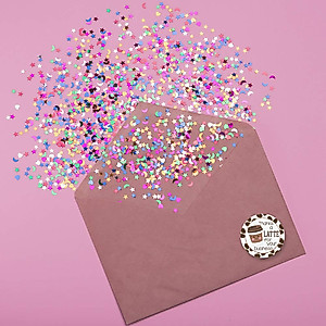 Thanks A Latte Coffee Themed Thank You Customer Appreciation Sticker Labels for Small Businesses, 60 1.5" Circle Stickers by AmandaCreation, Great for Envelopes, Postcards, Direct Mail, & More!