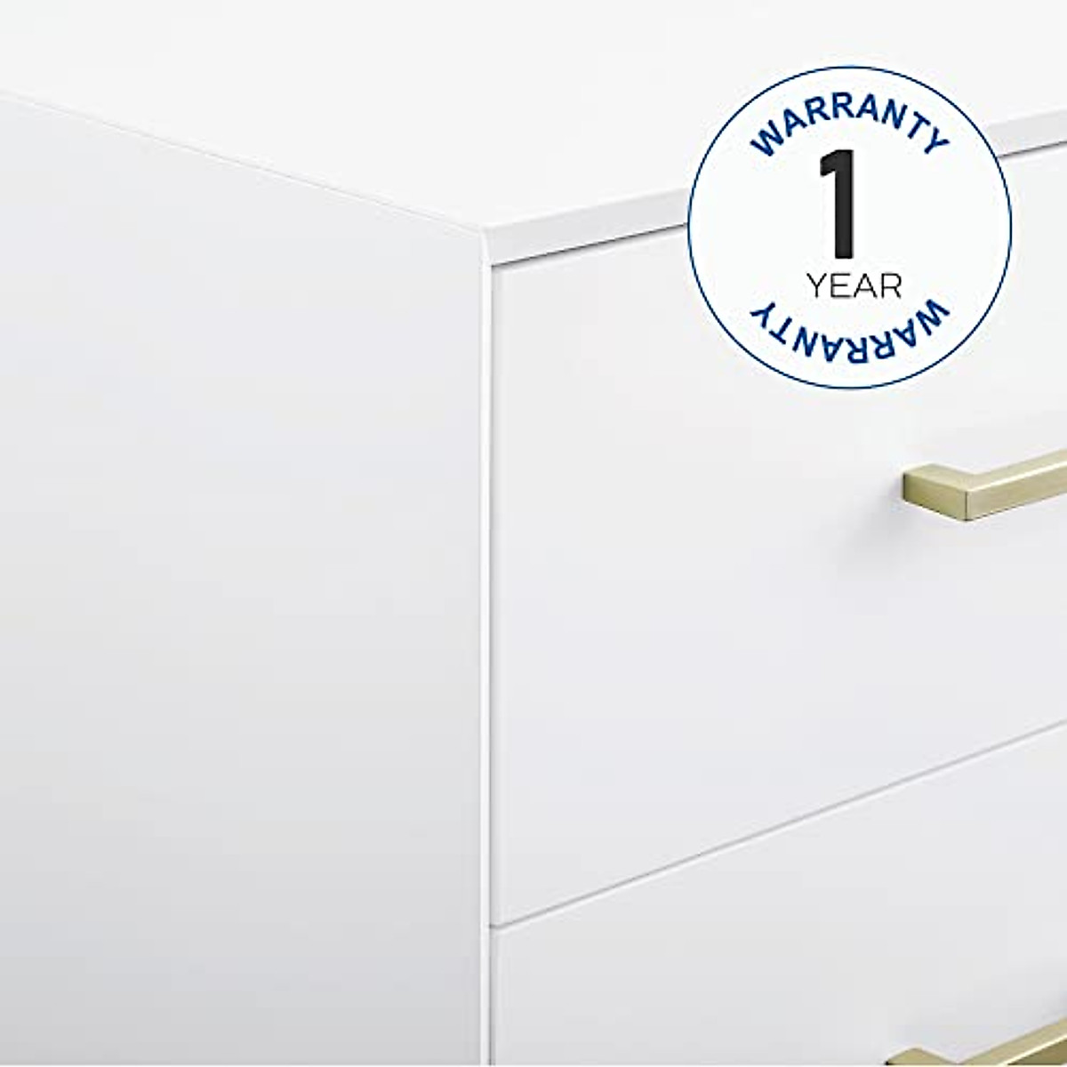 Classic Brands Canton 4 Drawer Wood Dresser - White