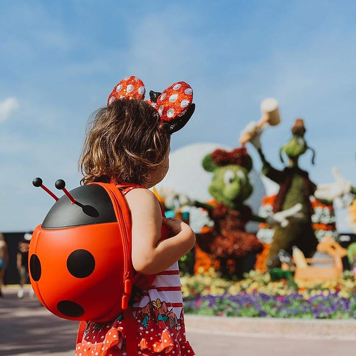Kiddietotes Ladybug Backpack for Toddlers, and Children - Perfect for Daycare, Preschool, Kindergarten, and Elementary School