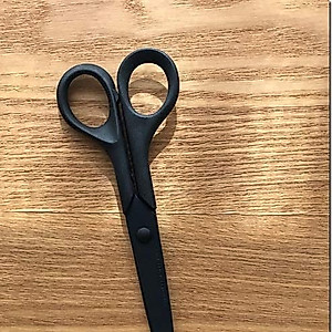 ALLEX Black Scissors All Purpose Sharp Japanese Stainless Steel Blade, Non-Sticking Fluorine Coating Blade for Adhesive Tape, Made in JAPAN