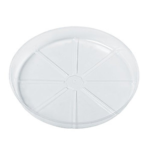 Idyllize 10 Piece of 12 inch Clear Plastic Plant Saucer Drip Trays for pots (12")