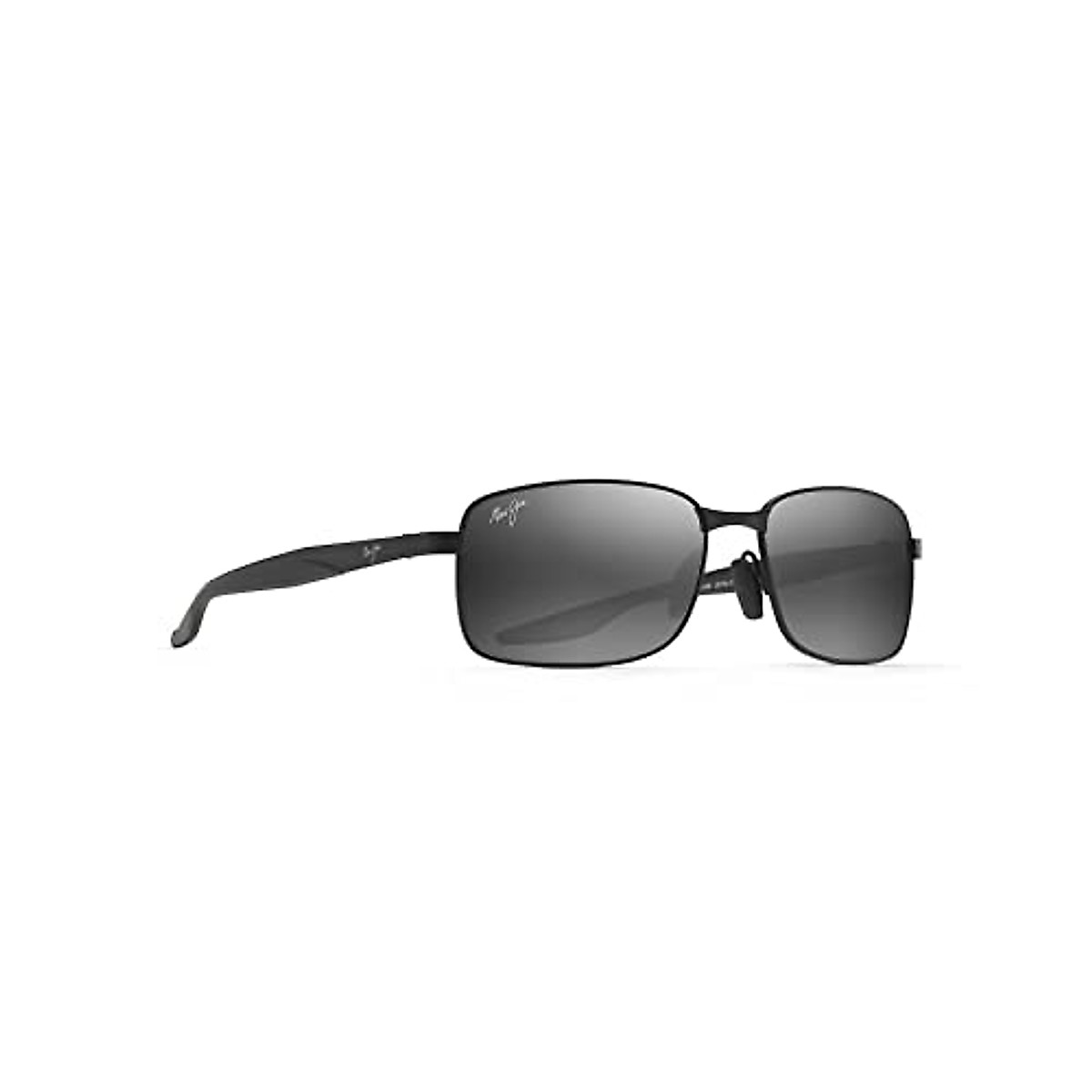Maui Jim Men's Shoal Polarized Rectangular Sunglasses, Gunmetal Black/Neutral Grey, Medium
