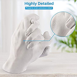 Hand Casting Kit Couples & Molding Kits for Adults, Wedding, Friends, Keepsake Hand Mold Kit Couples for Anniversary and Holiday Activities by Godora