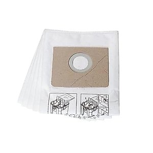 Fein Fleece Filter Bag for Turbo Vacuums - Tear-Resistant, Nonwoven, Turbo II Model, 5-Pack - 31345062010