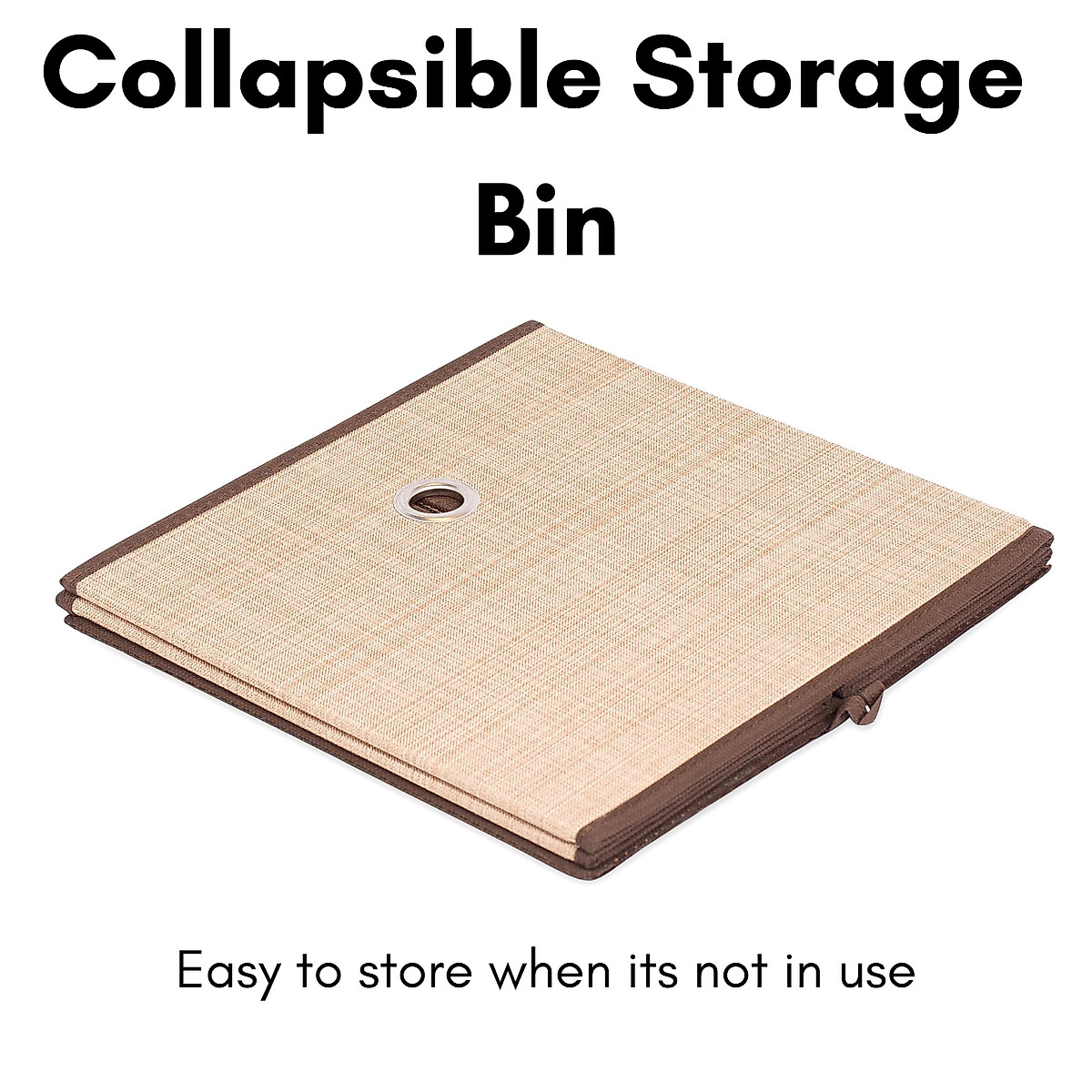 Internet's Best Canvas Storage Bin - 2 Pack - Brown - Box Container