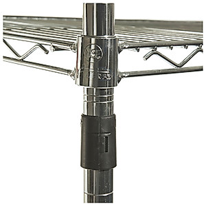 Alera SW503624SR Wire Shelving Starter Kit, 4 Shelves, 36w x 24d x 72h, Silver