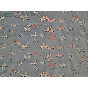 GramVine Glow in Dark Throw Blanket Butterfly Pattern All Season Fleece Blanket Soft Warm Bed Couch Blanket Perfect Gifting for Kids Adults