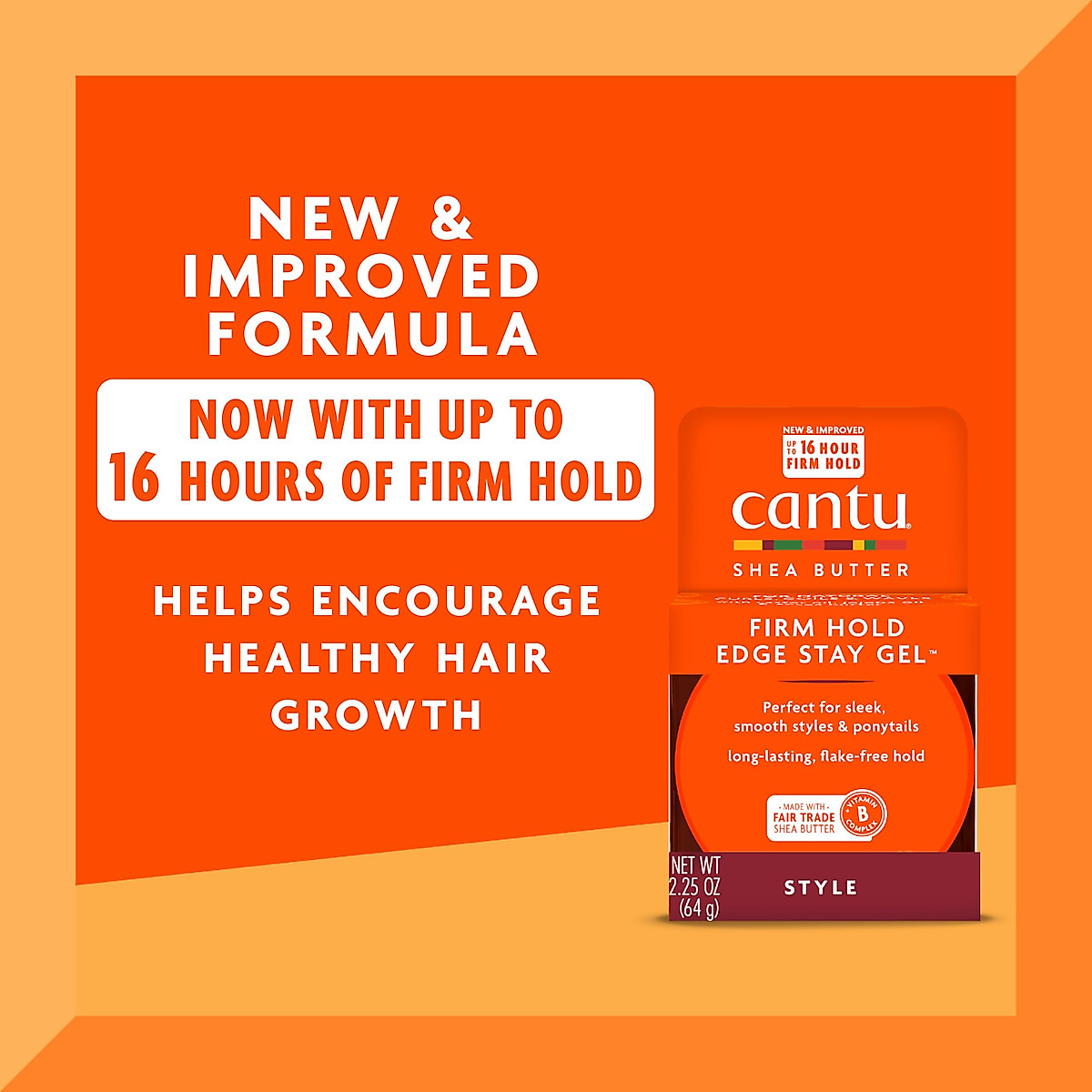 Cantu Extra Hold Edge Stay Gel, 2.25 Oz