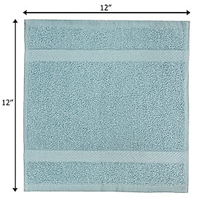 COTTON CRAFT Simplicity Washcloth Set -28 Pack 12x12-100% Cotton Face Body Baby Washcloths - Quick Dry Lightweight Absorbent Soft Everyday Luxury Hotel Spa Gym Pool Camp Travel Dorm Easy Care - Multi