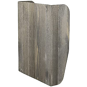 MyGift Wall Mounted Vintage Gray Solid Wood Entryway Key and Mail Organizer Holder and Display Shelf with 3 Hooks