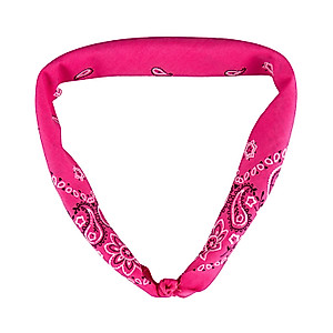 Levi's Men's 100% Cotton Multi-purpose Bandana Gift Sets – Headband, Wrap, Protective Coverage, Pink/White, Pack 2