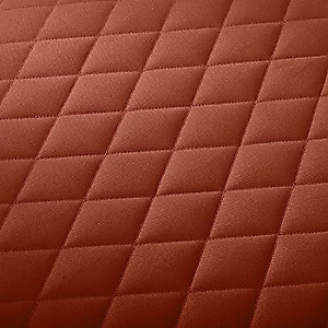 Classic Accessories Montlake FadeSafe Water-Resistant 21 x 19 x 3 Inch Rectangle Outdoor Quilted Seat Cushion, Patio Furniture Chair Cushion, Spice