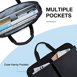 Laptop Bag,BAGSMART 15.6 Inch Laptop Case,Slim Computer Bag for Men,Women Laptop Carrying Case,Classic Messenger Shoulder Bag,Work Bag Laptop Briefcase Business Office Travel,Black