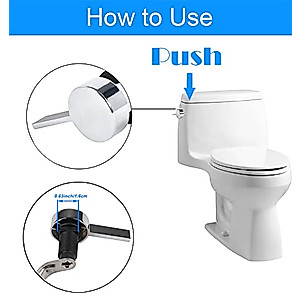 Toilet Flush Lever Handle Replacement, Universal Side Mount Toilet Tank Flush Lever Fit for Kohler Trip Lever, Polished Chrome (Side Mount)