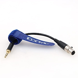 Eonvic 3.5mm 1/8" TRS Male Plug to 3 pin Mini-XLR Female Audio Cable for AKG Headphones/Zoom f8