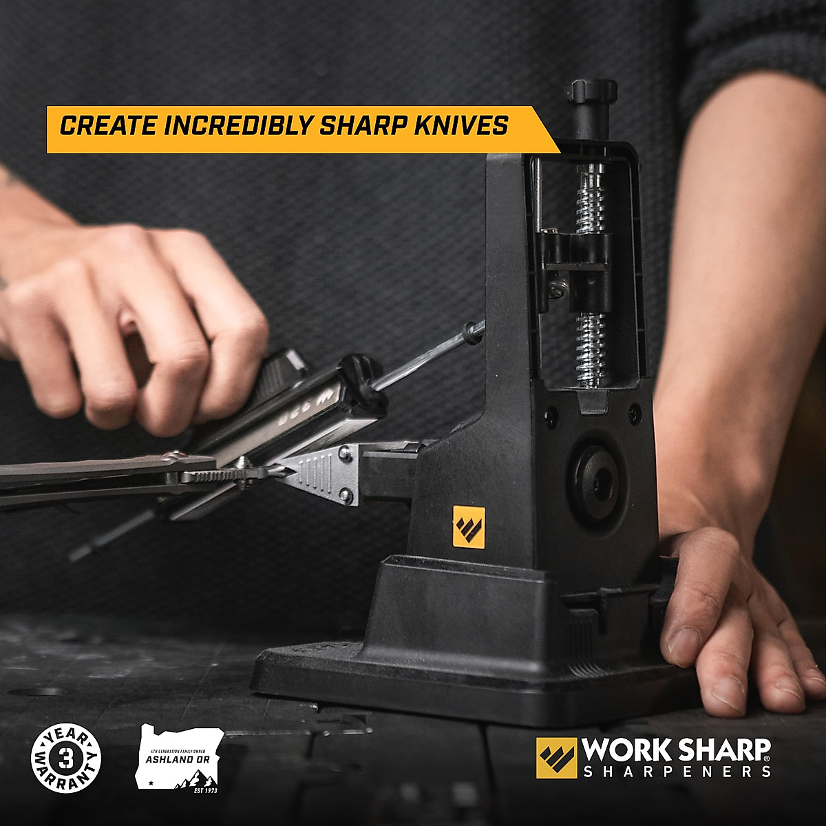 Work Sharp Precision Adjust Elite Knife Sharpener Including Additional Sharpening Stones and Carry Case