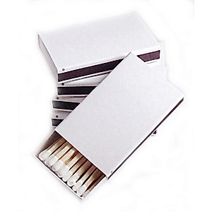 Party Favors Plus 50 Plain White Cover Wooden Matches Box Matches