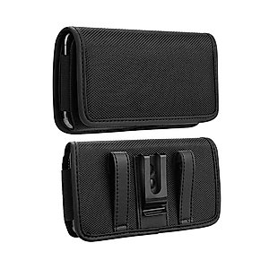 YurMemo Scanner Holster for Zebra TC53 TC57 TC58,Carrying Case Pouch Compatible with TC51 TC52 TC21 TC26 TC57X CT60 CT40 EDA51 Most Handheld Barcode Scanner,with Metal Back Clip & Belt Loops