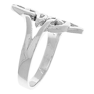 Jewelry Trends Double Trinity Celtic Knot Sterling Silver Ring Size 9