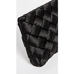 Loeffler Randall Women's Woven Puff Clutch, Black, One Size