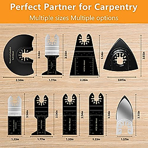 50 Pack Oscillating Saw Blades, Universal Quick Release Multi Tool Blades Kits, Sanding Set, Multitool Blades Fit for Black & Decker Porter Cable Dewalt Chicago Rockwell Makita Craftsman